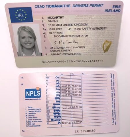 Buy Ireland Driver's License 2025 » True Documents Global